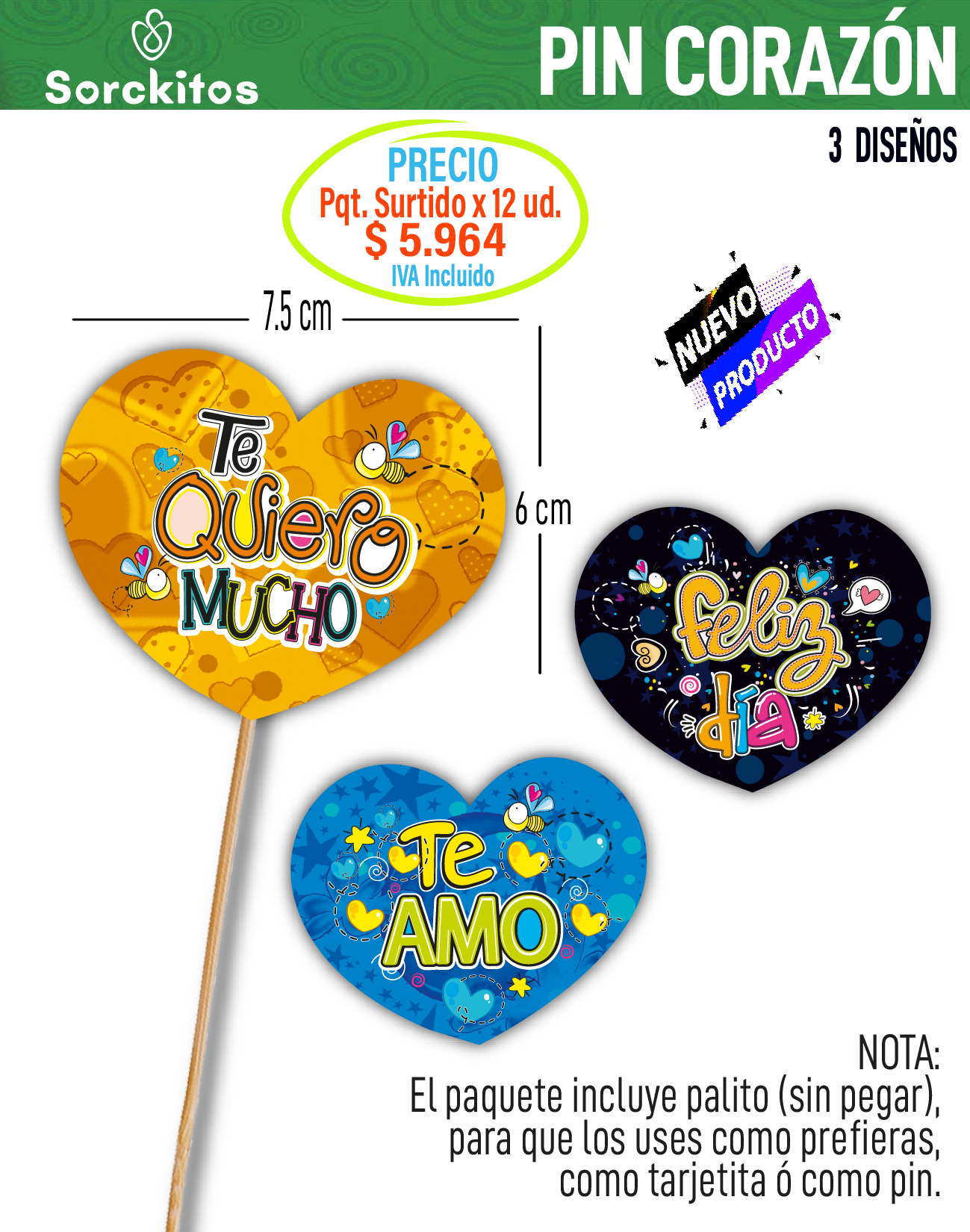 PIN CORAZÓN – Sorckitos