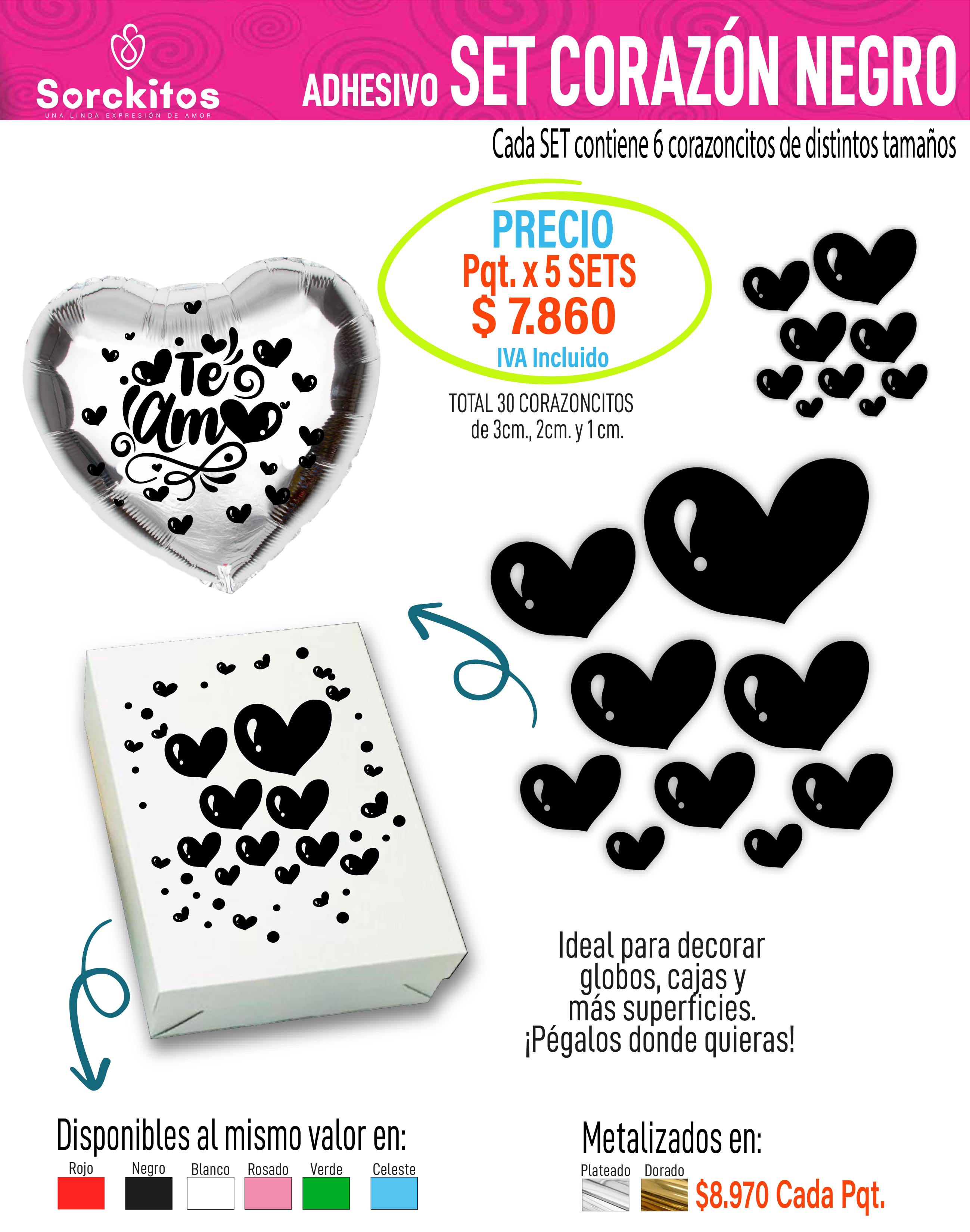 SET CORAZONES ️ – Sorckitos